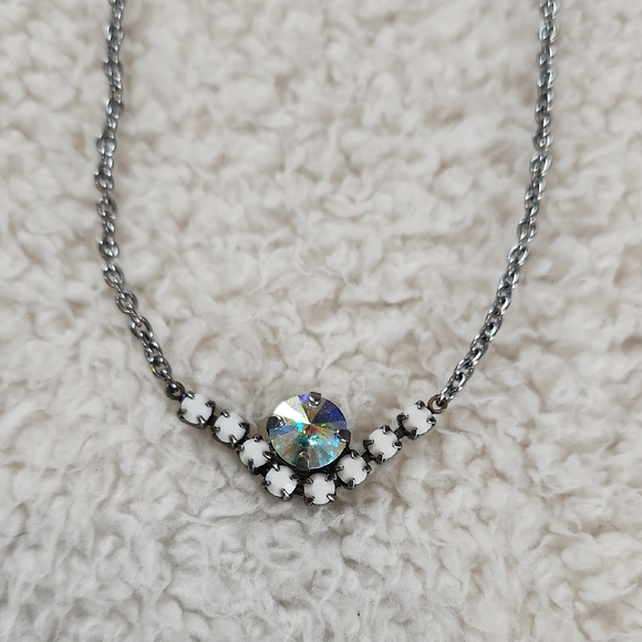 Sabika | Jewelry | Genuine Sabika Elegant Silver Crystal Necklace With ...